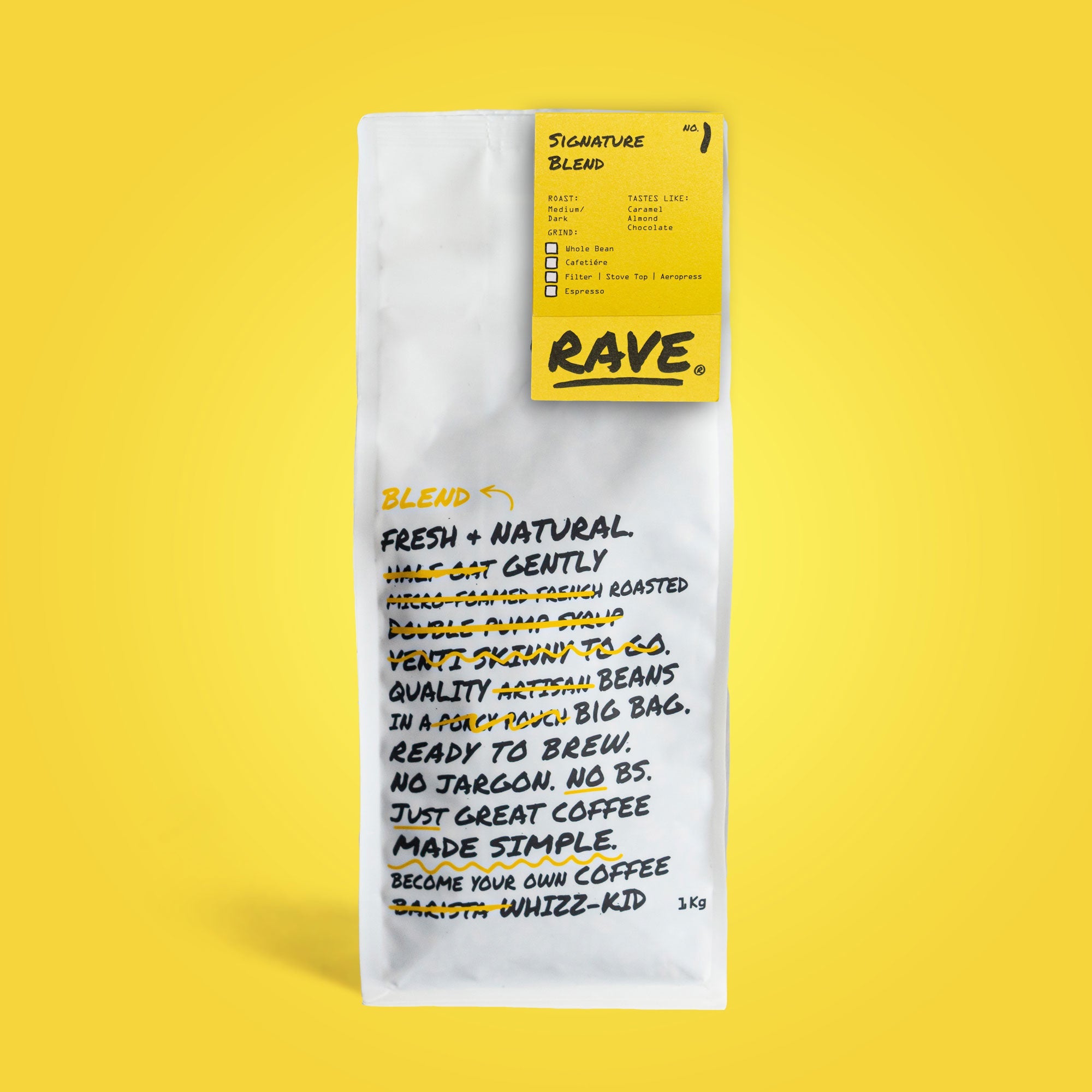 RAVE Signature Blend | Coffee Beans 1kg or 250g – Rave Wholesale